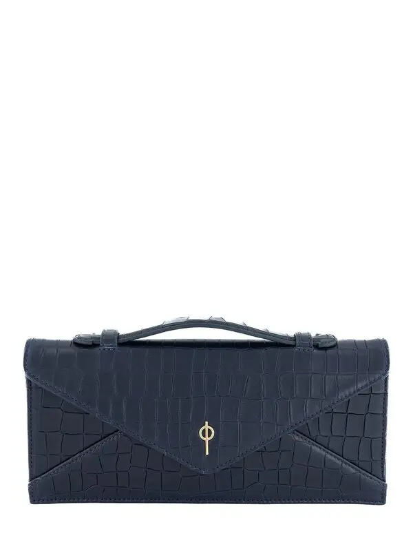 OTRERA Irene Croc-effect Top Handle Bag - Blue