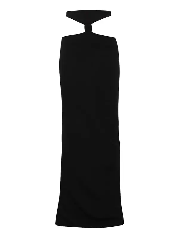 LIKA Maxi Skirt With Cutouts - Black