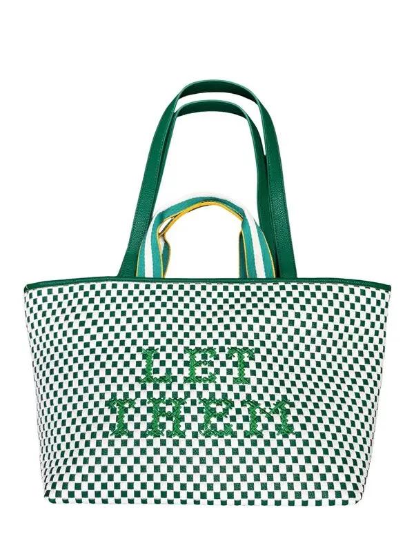 LILLY LOVES Embroidered Tote Bag - Green