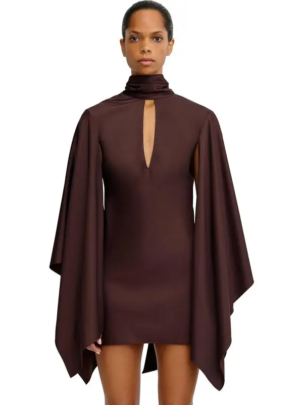 Significant Other Long Sleeve Mini Dress - Chocolate