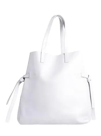 JIL SANDER Leather Shopper Tote With Detachable Pouch - Grey