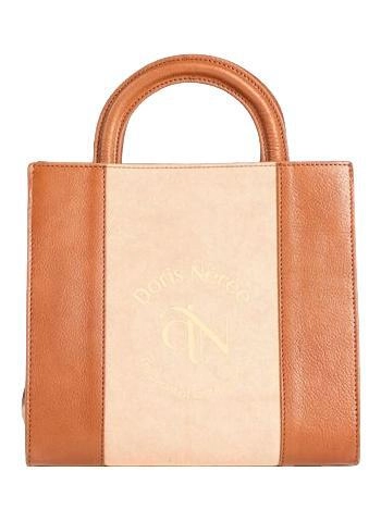 DORIS NÉRÉE Leather And Textile Tote - Tan