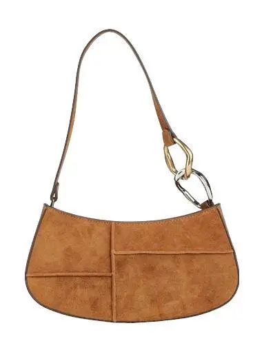 Staud Leather Baguette Bag - Camel