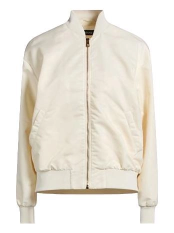 Versace Bomber Jacket With Logo - Cream