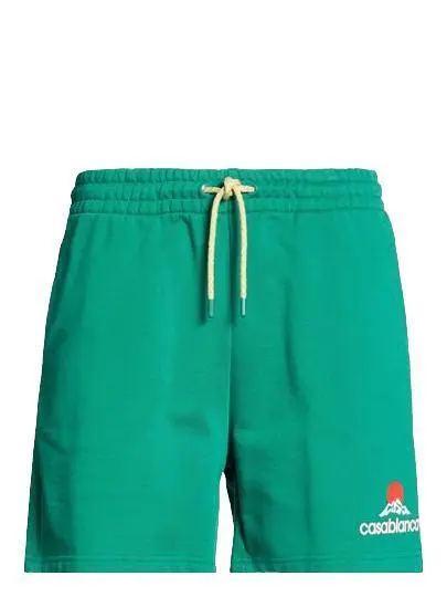 Casablanca Organic Cotton French Terry Shorts - Green