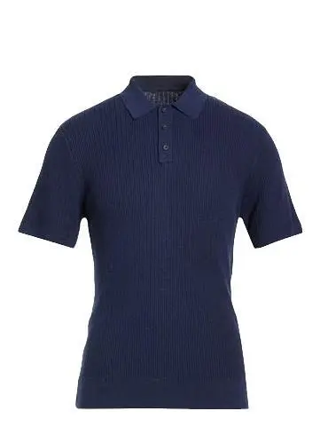 EDMMOND STUDIOS Cotton Knit Polo Shirt - Navy