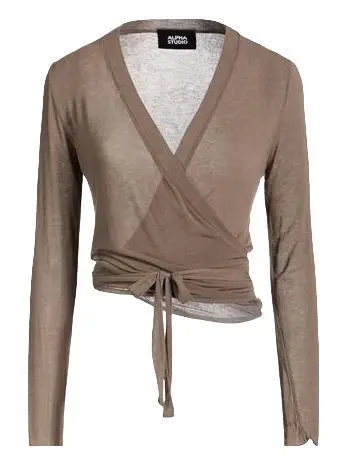 Alpha Studio Wrap Cardigan - Grey
