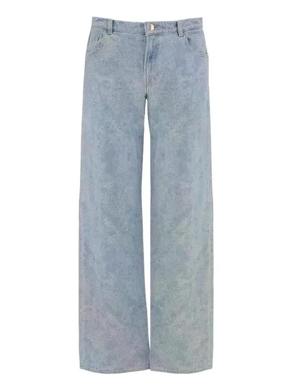 Just Cavalli Acid-wash Wide-leg Jeans - Blue