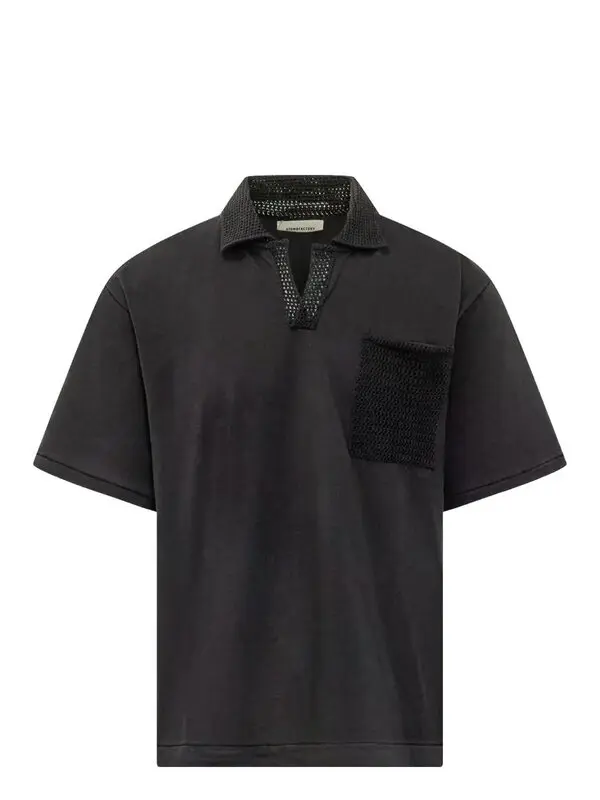 ATOMO FACTORY Crochet-trim Jersey T-shirt - Blue