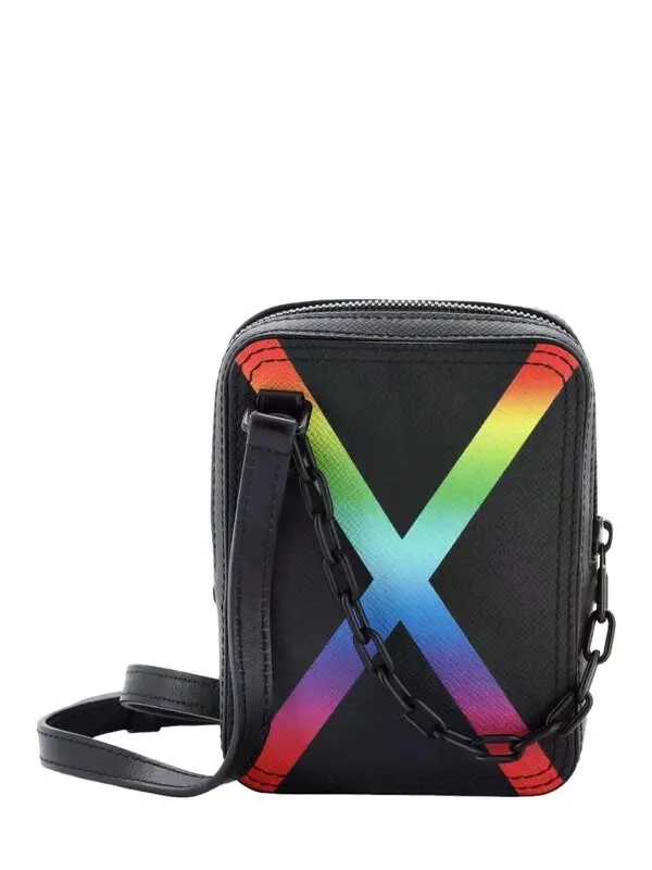 LOUIS VUITTON Danube Messenger Bag Rainbow Taiga Leather - Black