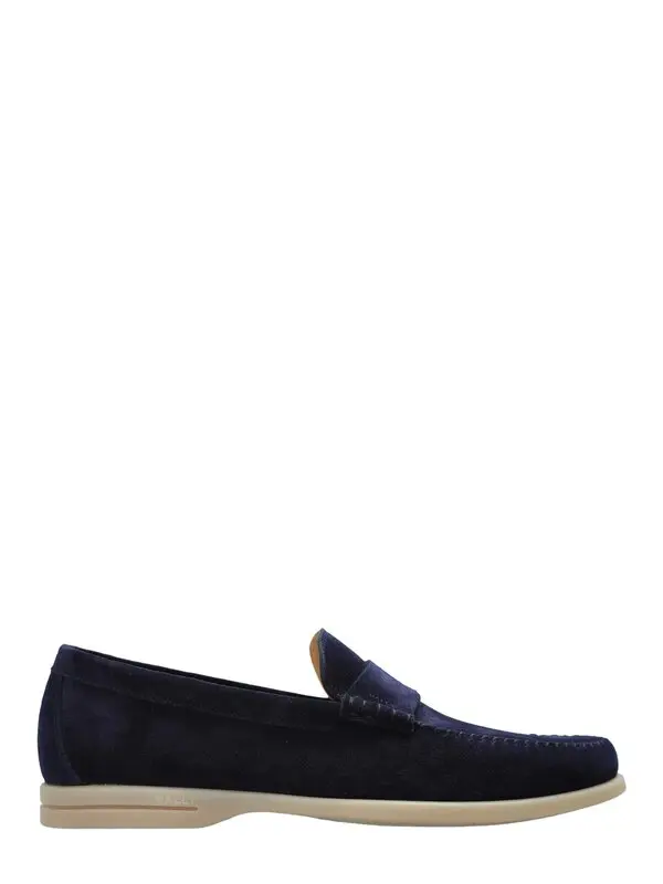 Bally Suede Loafers - Navy Blue