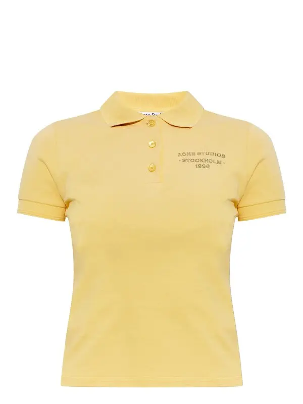 Acne Studios Polo Shirt With Logo - Yellow