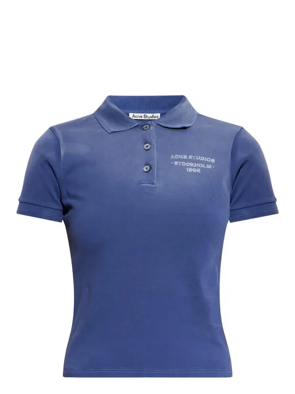 Acne Studios Polo Shirt With Logo - Blue