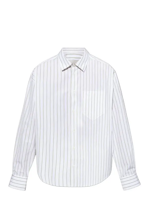 Ami Striped Pattern Shirt - White