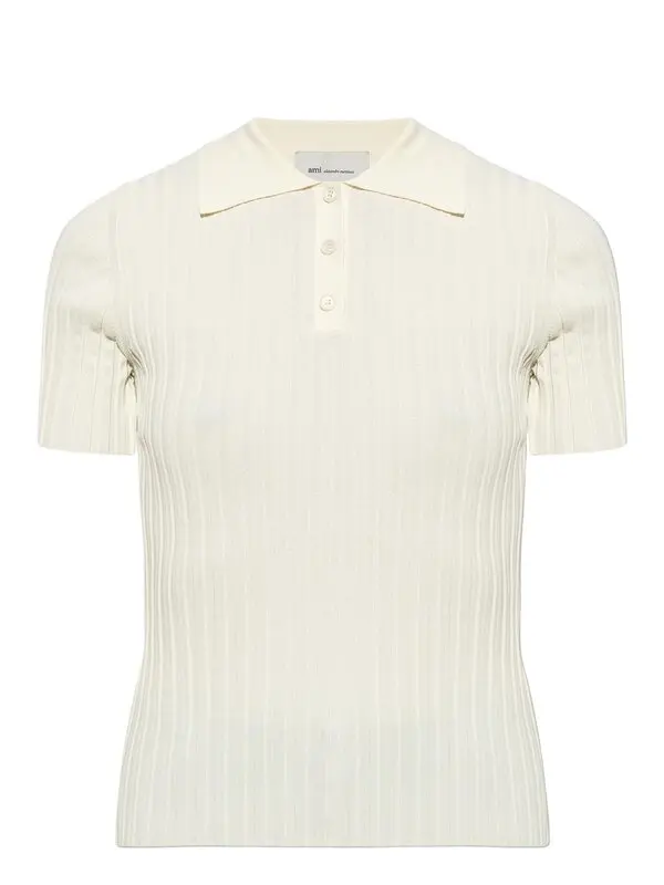 Ami Pleated Polo - Cream