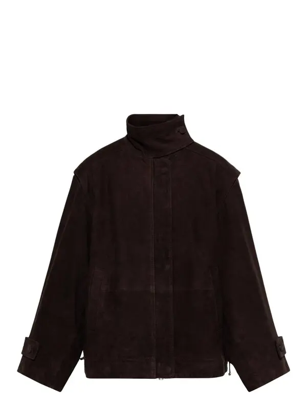 ROTATE BY BIRGER CHRISTENSEN Suede Leather Jacket - Brown