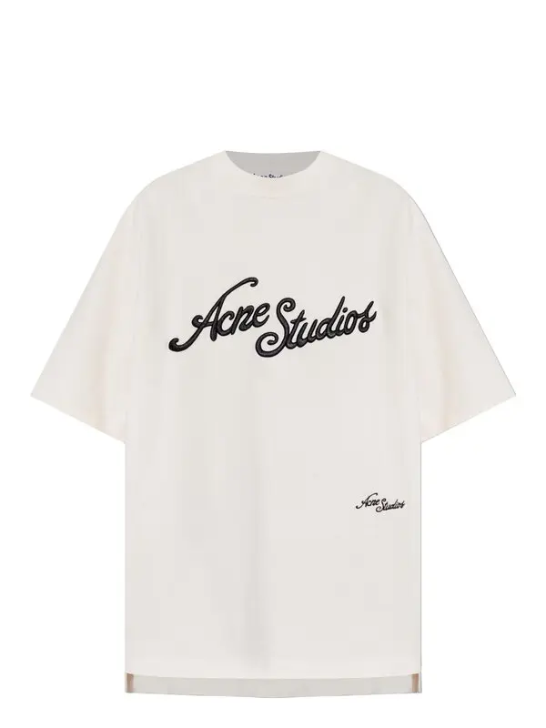 Acne Studios T-shirt With Embroidered Logo - Pink