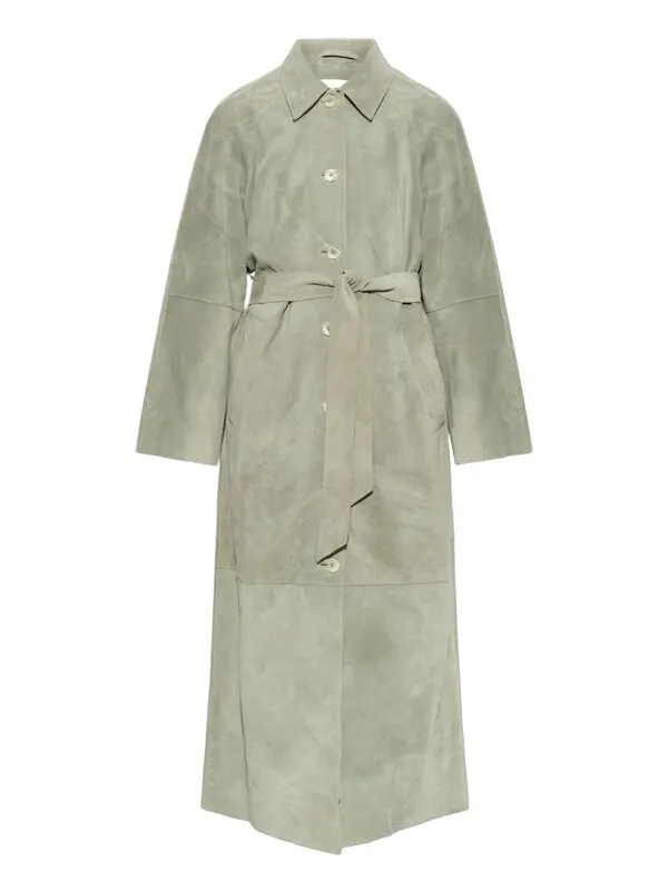 SAMSØE SAMSØE Sarae Suede Overcoat - Green