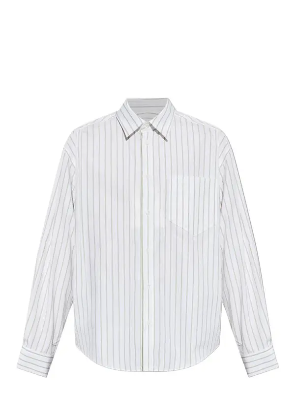 Ami Shirt With Striped Pattern - White