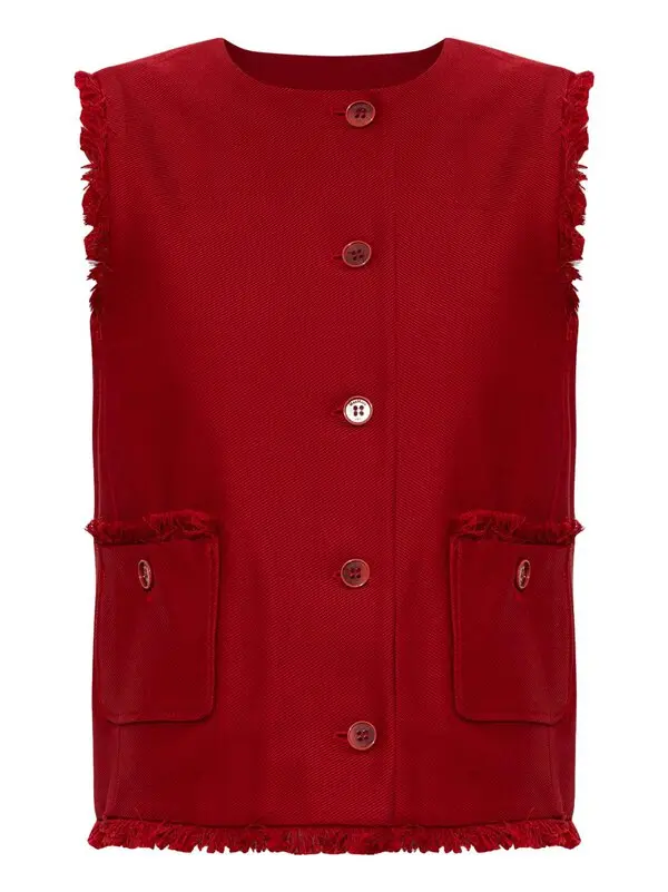Max Mara Sumero’ Textured Cotton Vest - Red