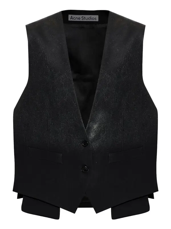 Acne Studios Glossy Effect Vest - Black