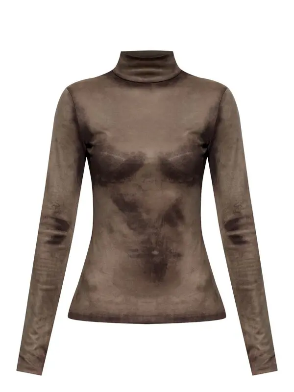 Acne Studios Velvet-finished Top - Brown