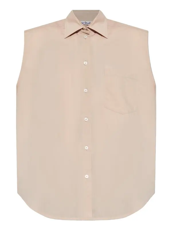Acne Studios Oversize Shirt With Raw Finish - Pink