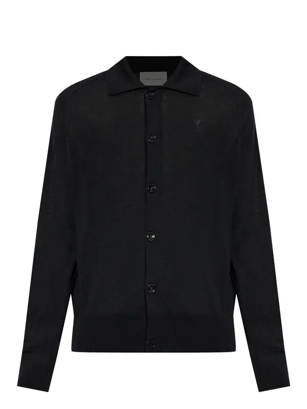 Ami Wool Cardigan - Black