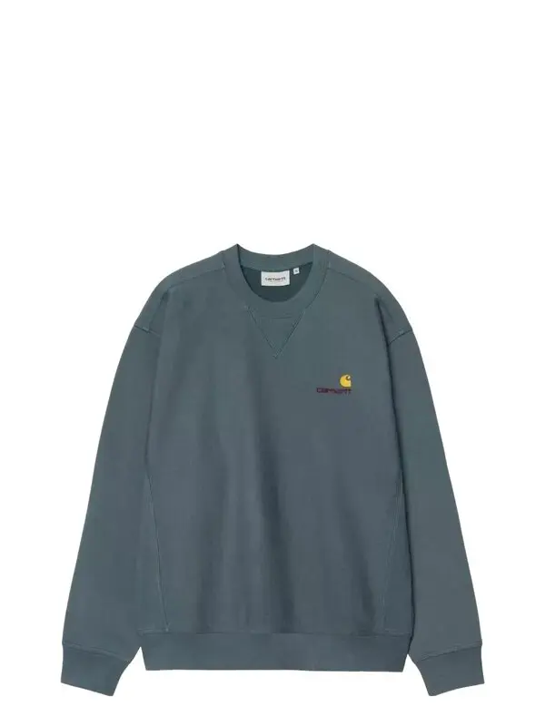 Carhartt Work In Progress American Script Logo Sweatshirt - Blue