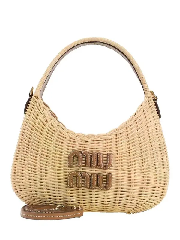 Miu Miu Raffia Tote - Neutrals
