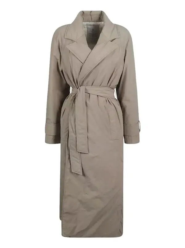 Brunello Cucinelli Belted Long Sleeve Coat - Neutrals