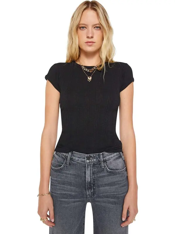 MOTHER The Itty Bitty Ringer T-shirt - Black