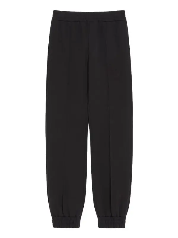 Valentino Garavani Cotton Jogging Trousers With Vgold - Black