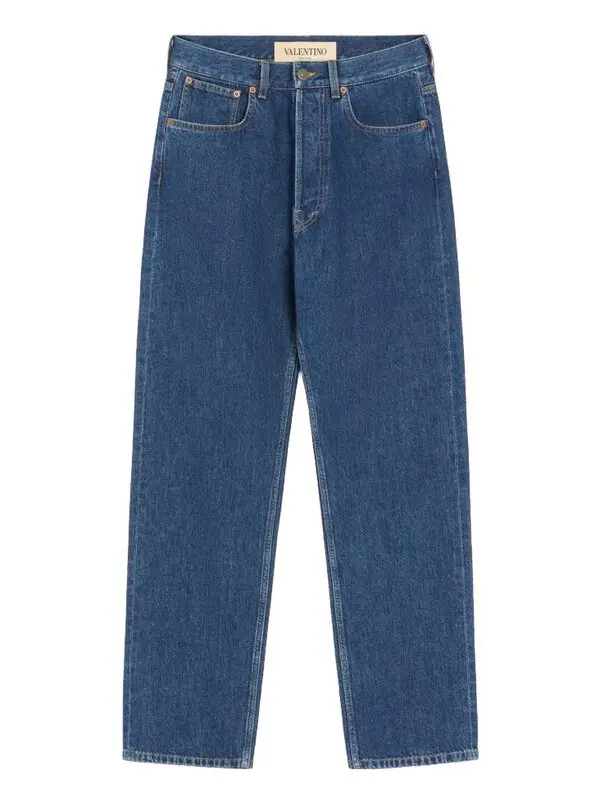 Valentino Garavani Pants With Vgold - Denim