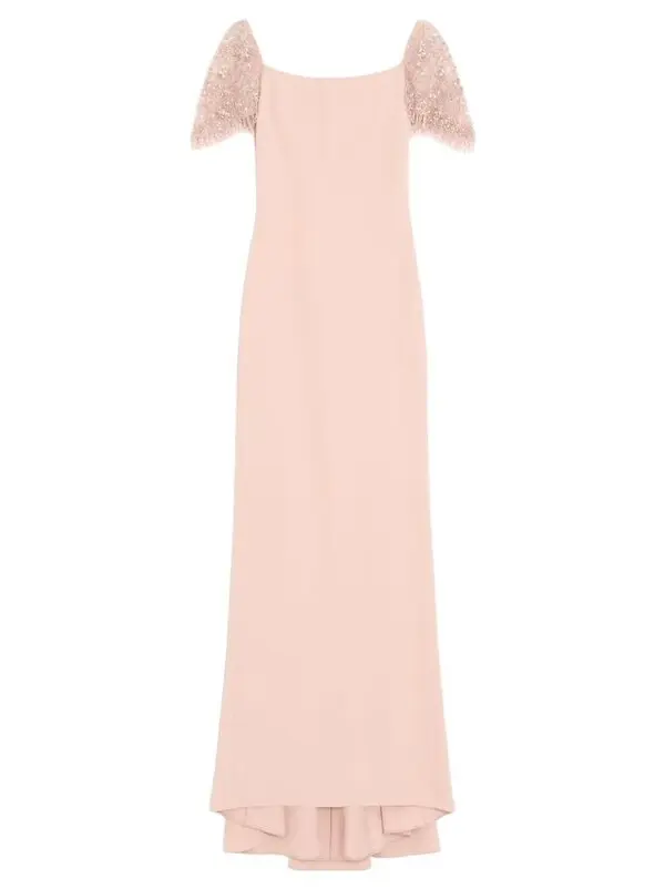 Valentino Garavani Embroidered Couture Cady Long Dress - Pink