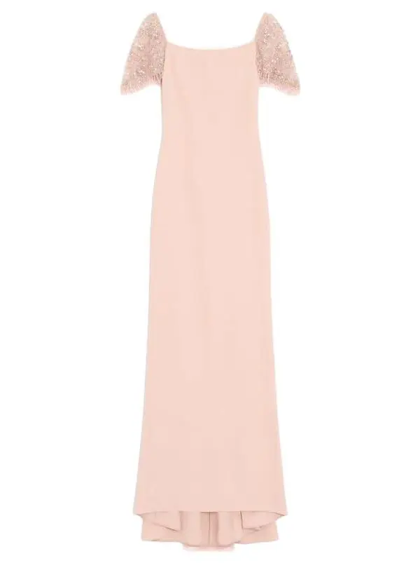 Valentino Garavani Embroidered Couture Cady Long Dress - Pink