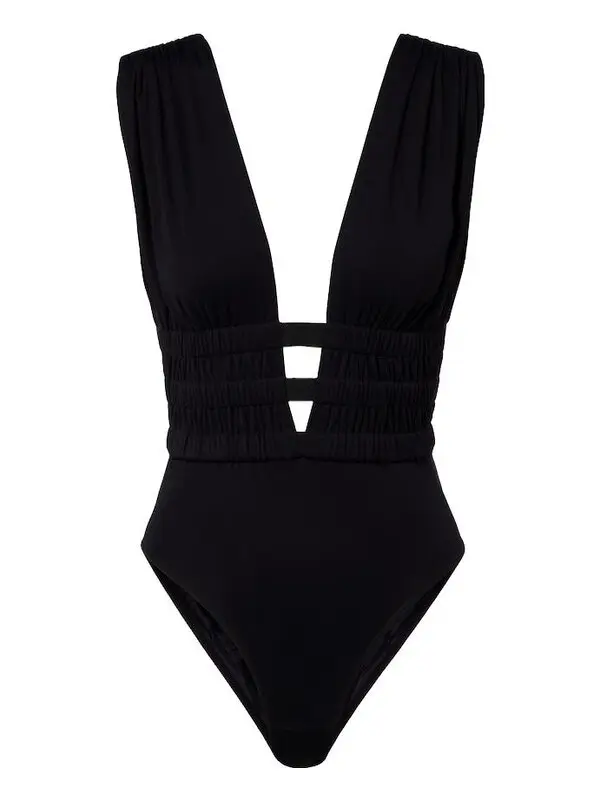 Alaïa Shirred Bodysuit - Black