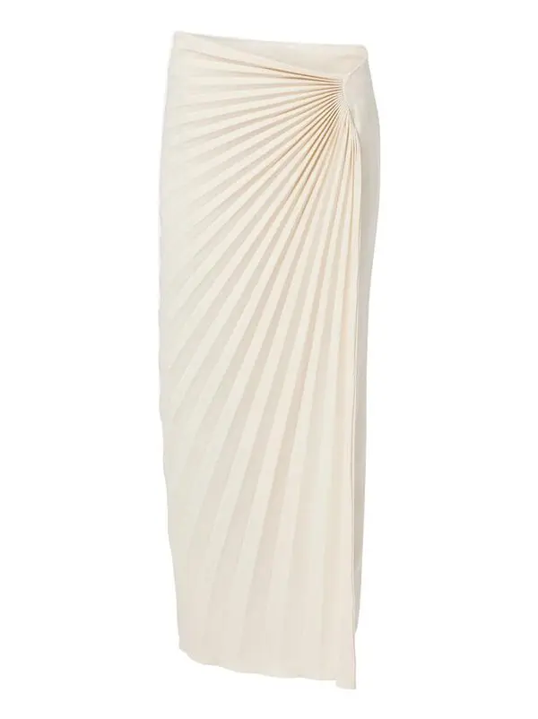 Roberto Cavalli Pleated Midi Skirt - White