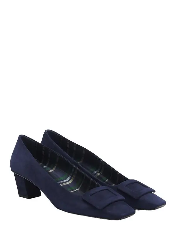 ROGER VIVIER Belle Vivier Suede Pumps - Blue