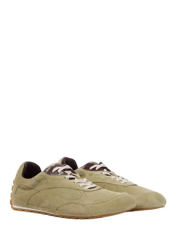 Bottega Veneta Orbit Flash Suede Sneakers - Green