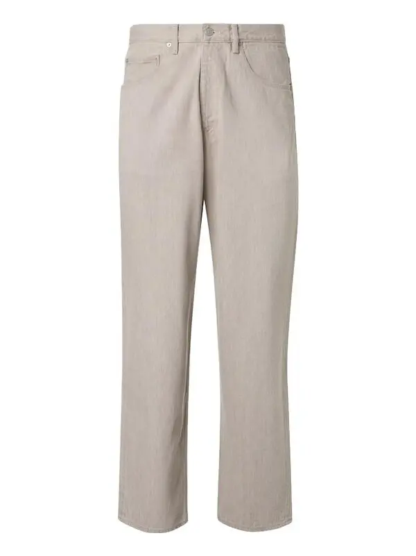 Auralee Hard Twist Faded Wide-leg Jeans - Grey