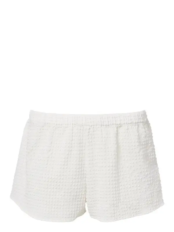 Hunza G Resort Seersucker Shorts - White