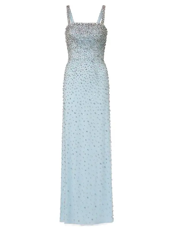 Jenny Packham Cherry-embellished Gown - Blue