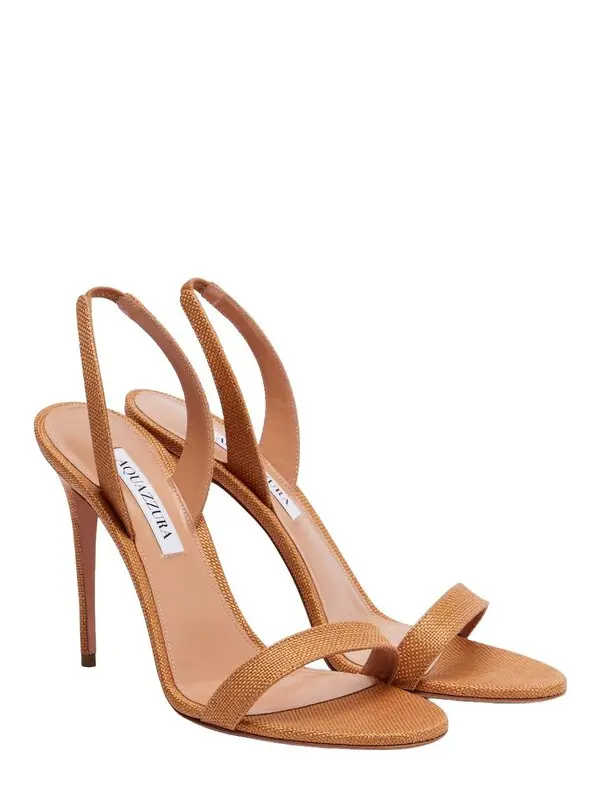 AQUAZZURA So Nude Slingback Sandals - Beige