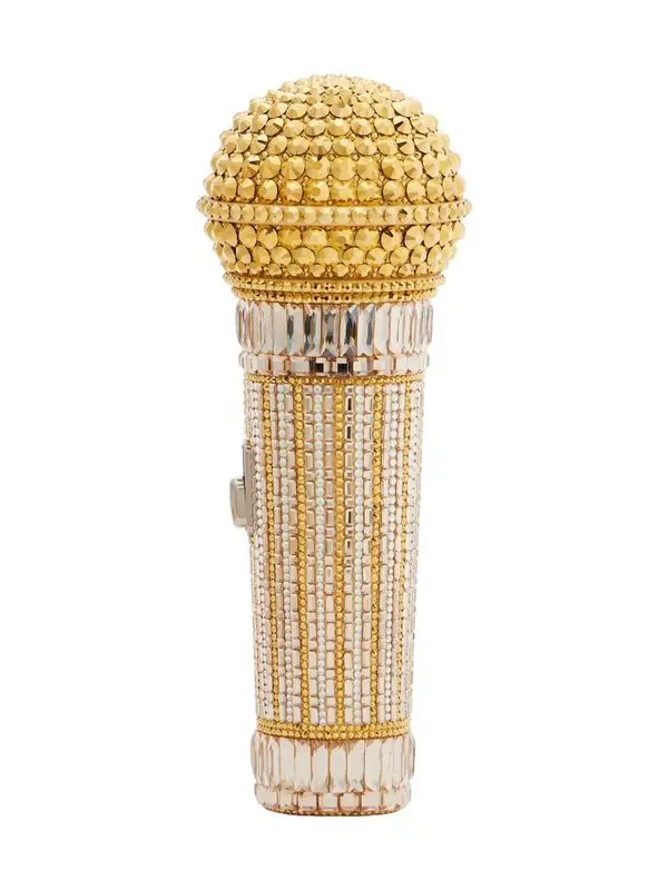 Judith Leiber Microphone Crystal Clutch - Gold