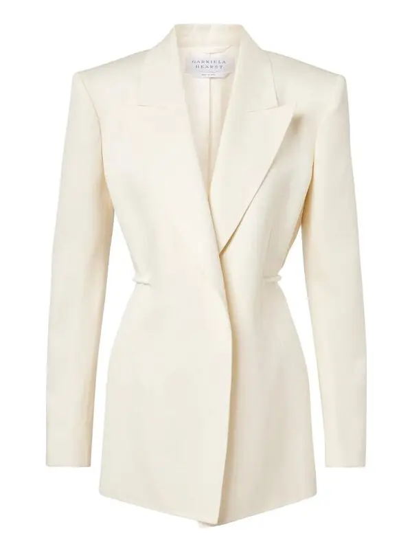 Gabriela Hearst Epona Linen Blazer - White