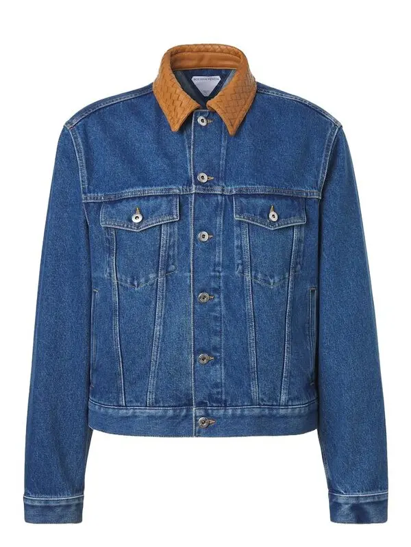 Bottega Veneta Intrecciato Denim Jacket - Blue