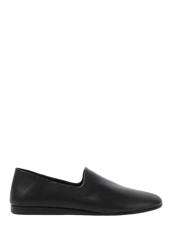 Jacquemus Leather Slip-on Shoes - Black
