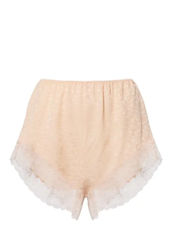 Chloé Lace-trimmed Silk Jacquard Shorts - Pink