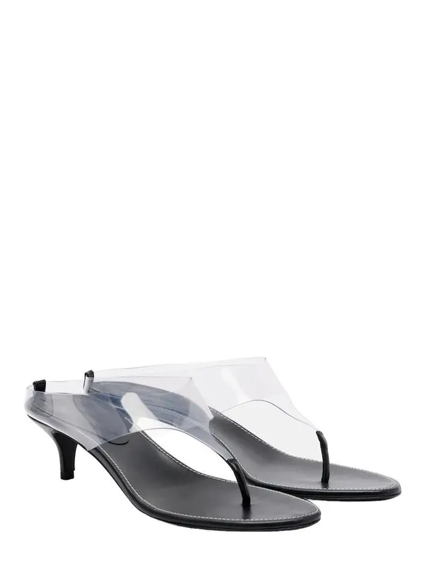 Magda Butrym Leather And Pvc Thong Sandals - Transparent